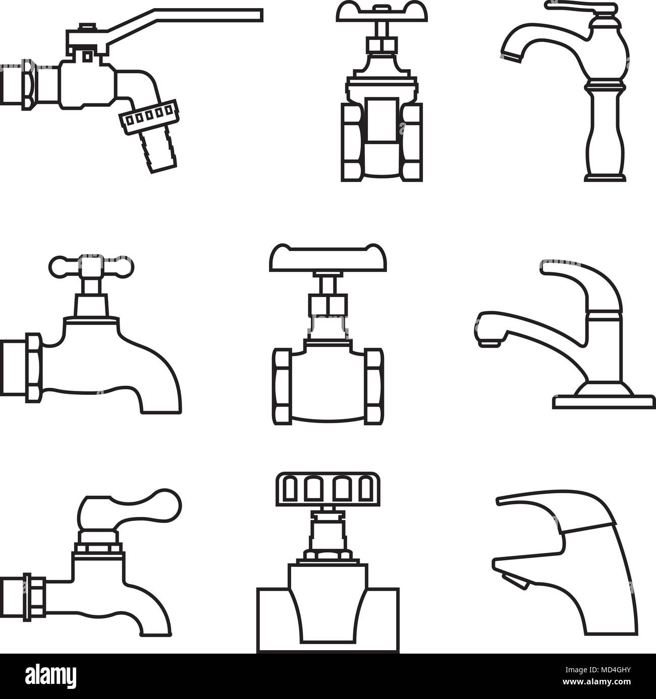 Valve vector vectors hi-res stock photography and images - Alamy