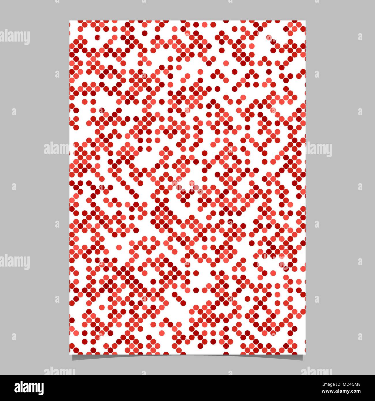 Red dot pattern brochure background - vector stationery template design ...