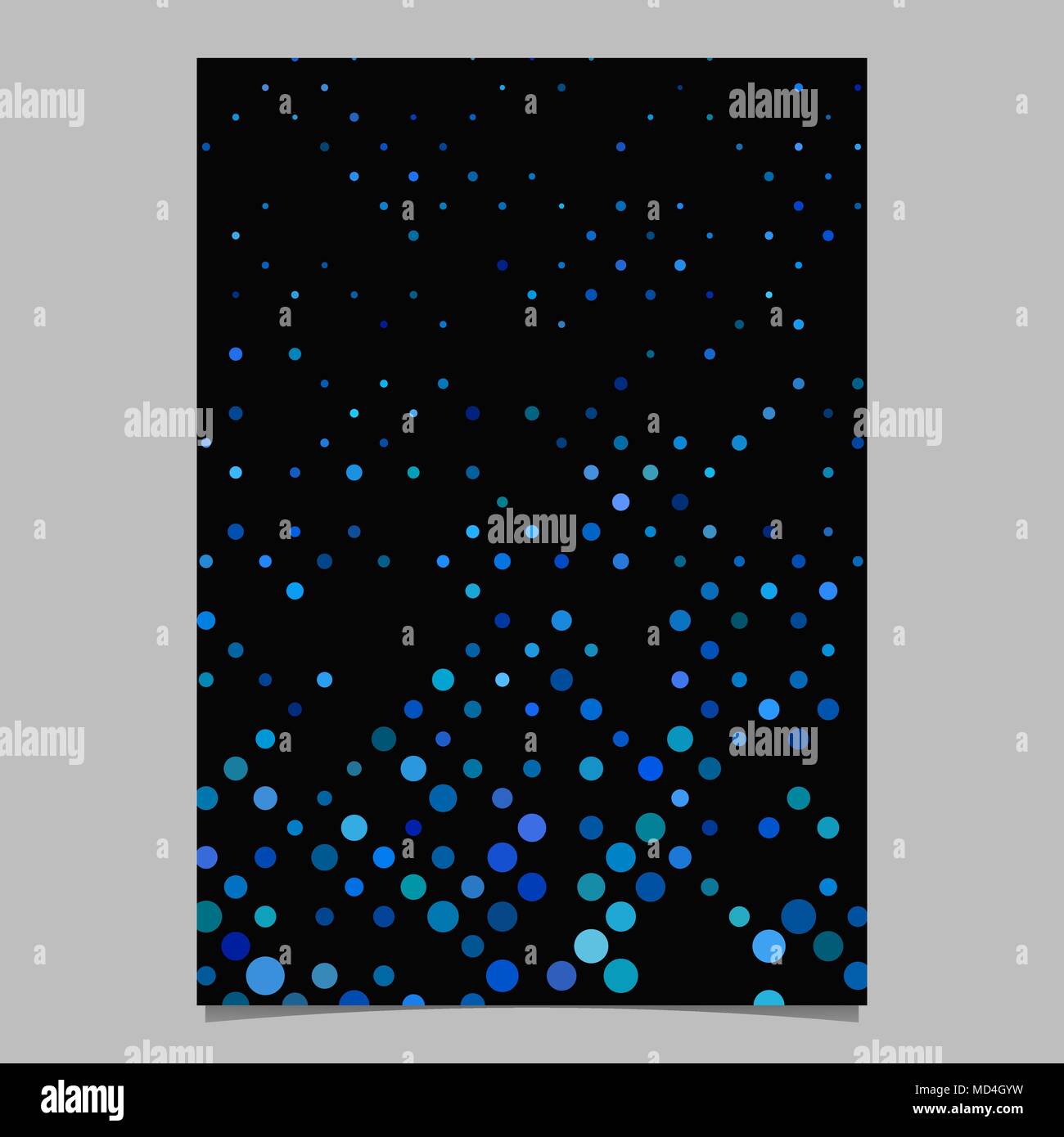 Blue circle pattern brochure background - vector template design Stock ...