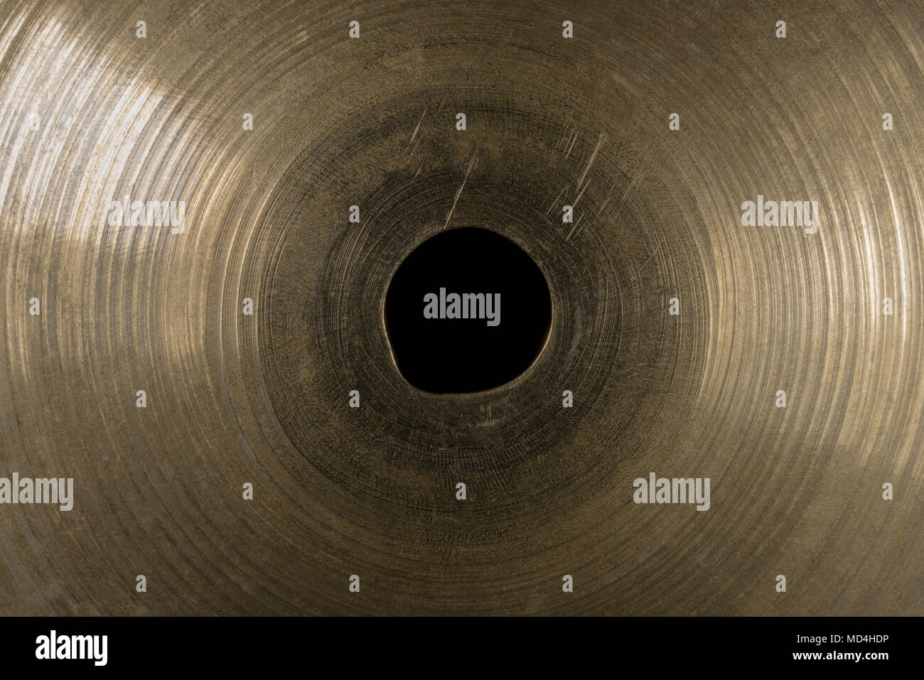 Drum cymbals surface macro closeup Stock Photo - Alamy