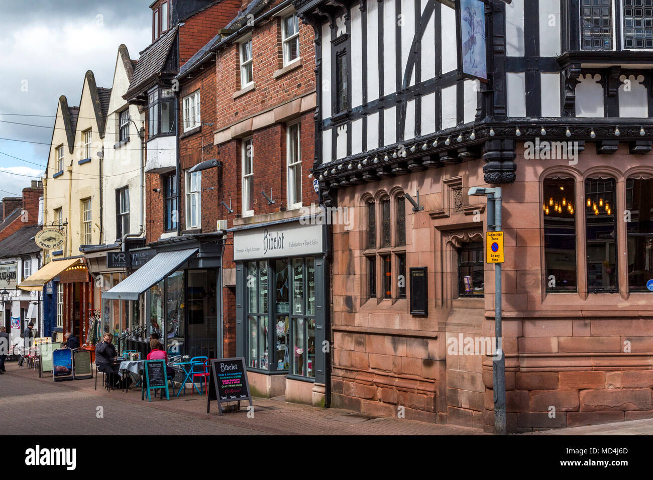 Leek town centre shopping centre in the county of Staffordshire ...