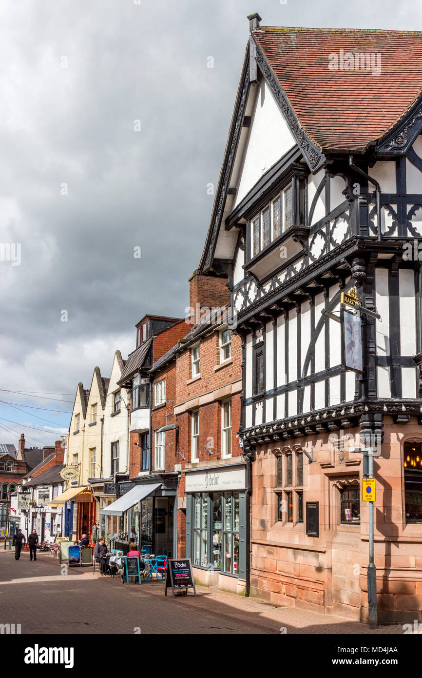 Leek town centre shopping centre in the county of Staffordshire ...