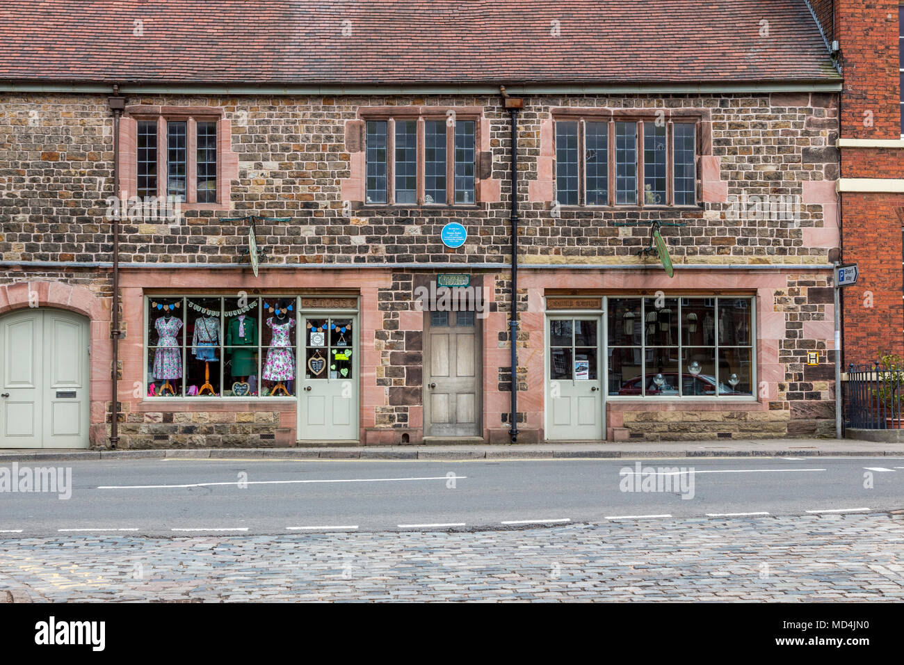 Leek town centre shopping centre in the county of Staffordshire ...
