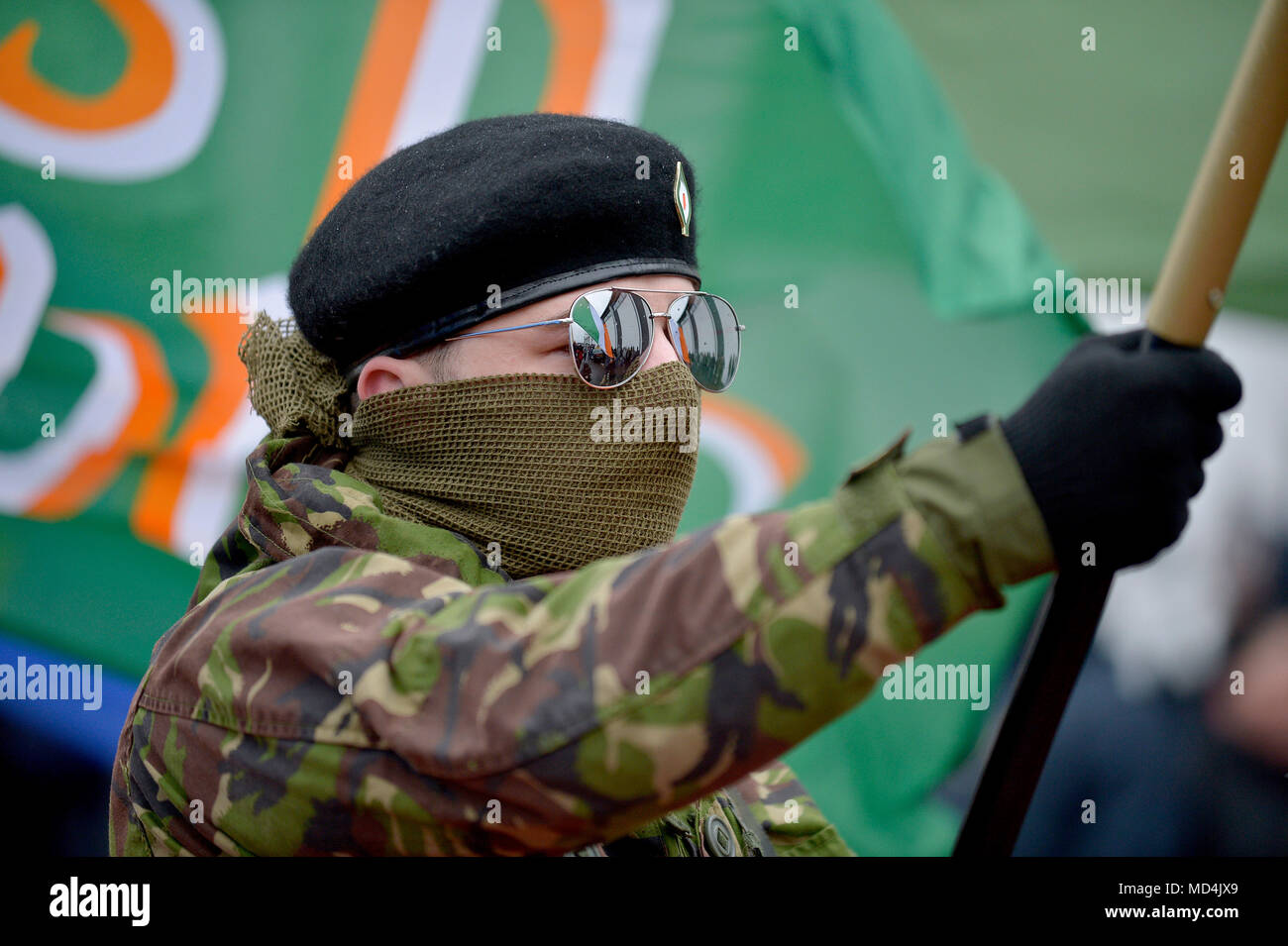 Dissident republicans dressed in paramilitary style uniforms at an ...