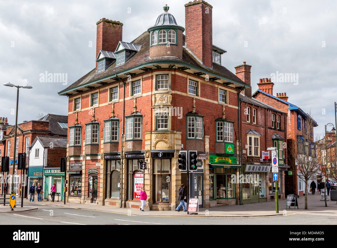 Leek town centre shopping centre in the county of Staffordshire ...