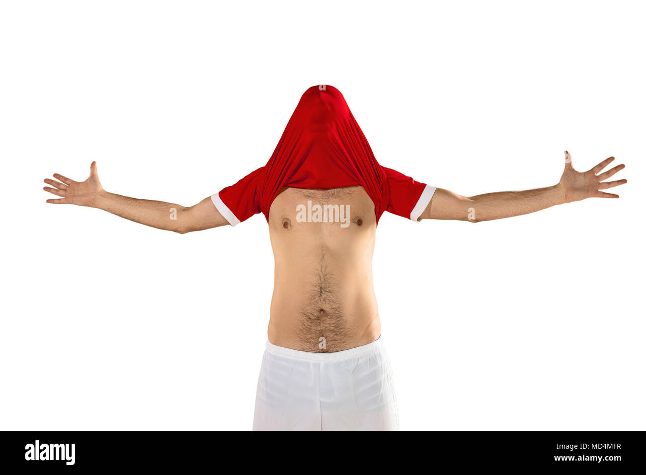 Happiness football player after goal Stock Photo - Alamy