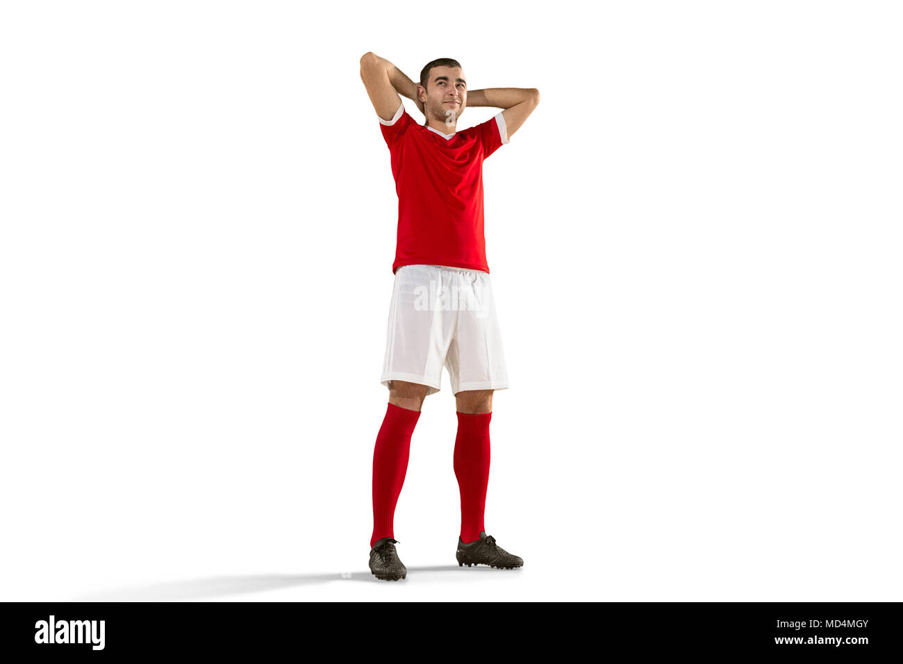 Happiness football player after goal Stock Photo - Alamy