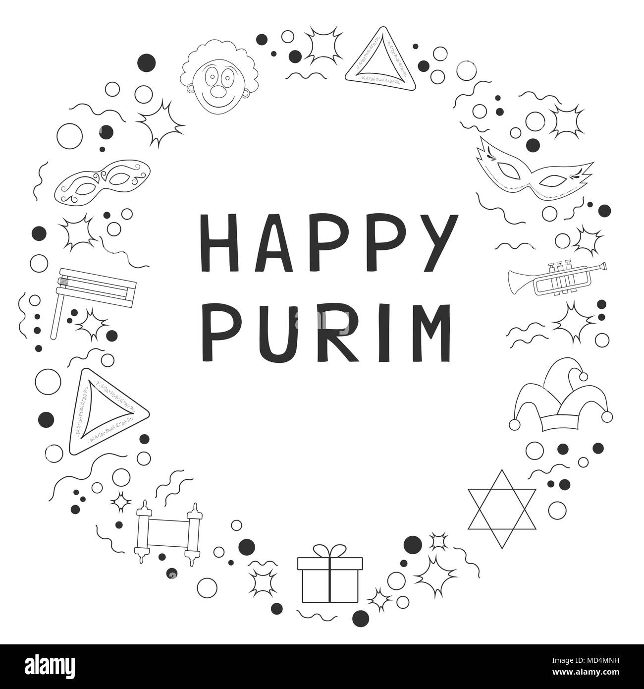 Jewish purim festival Black and White Stock Photos & Images - Alamy