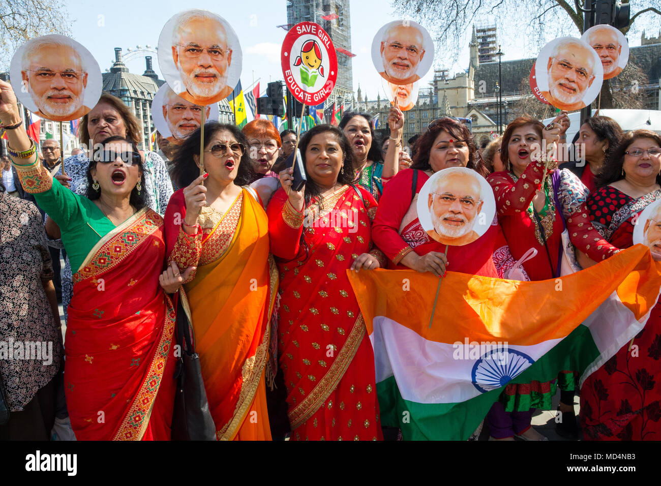 Narendra modi india flag hi-res stock photography and images - Alamy