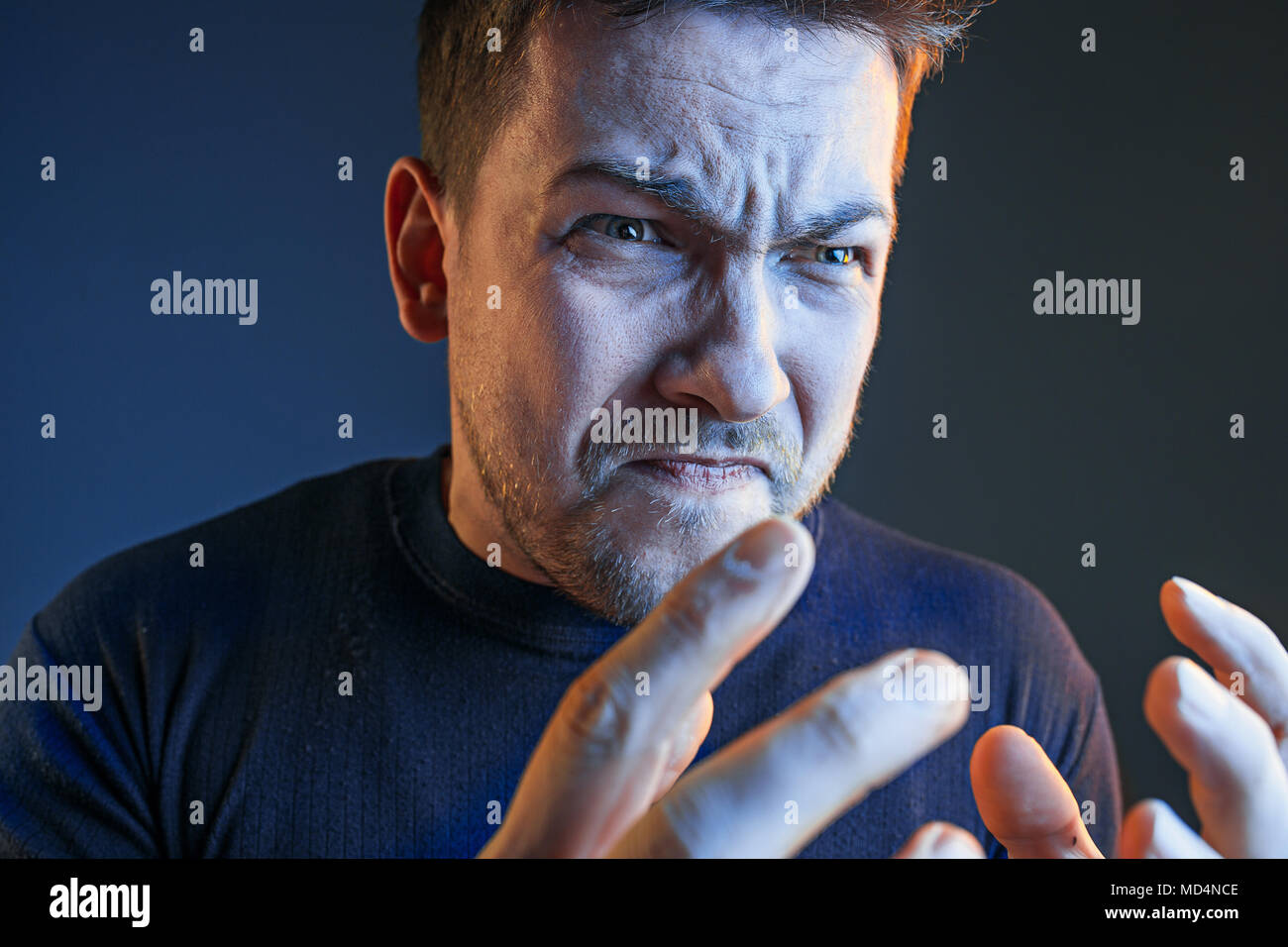 Sports, emotions and fan people concept - sad man watching sports on tv ...