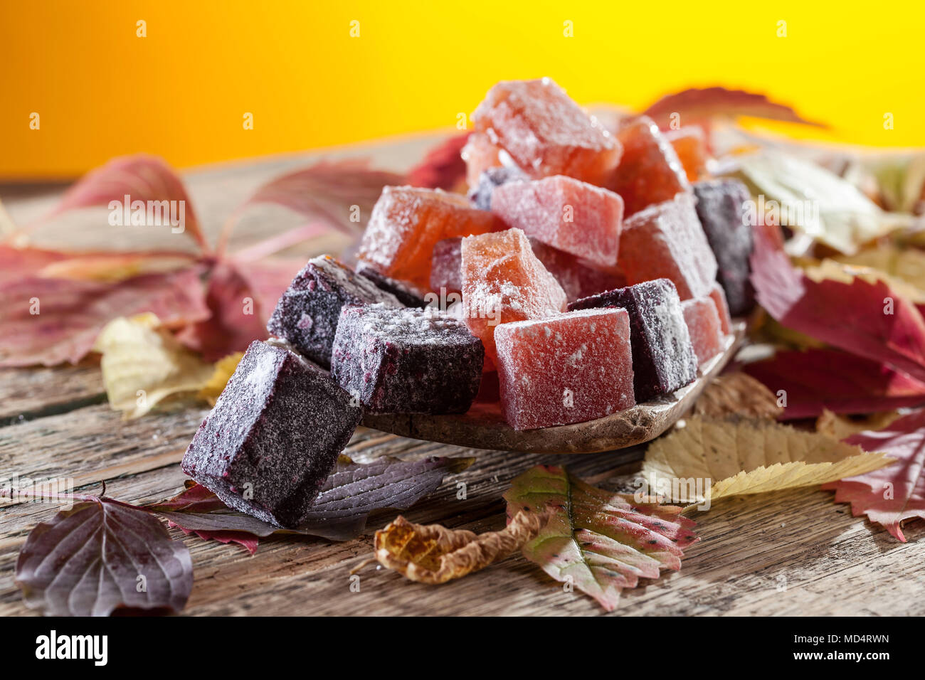 Solid homemade marmalade . Made from chokeberry Aronia , Japanese ...