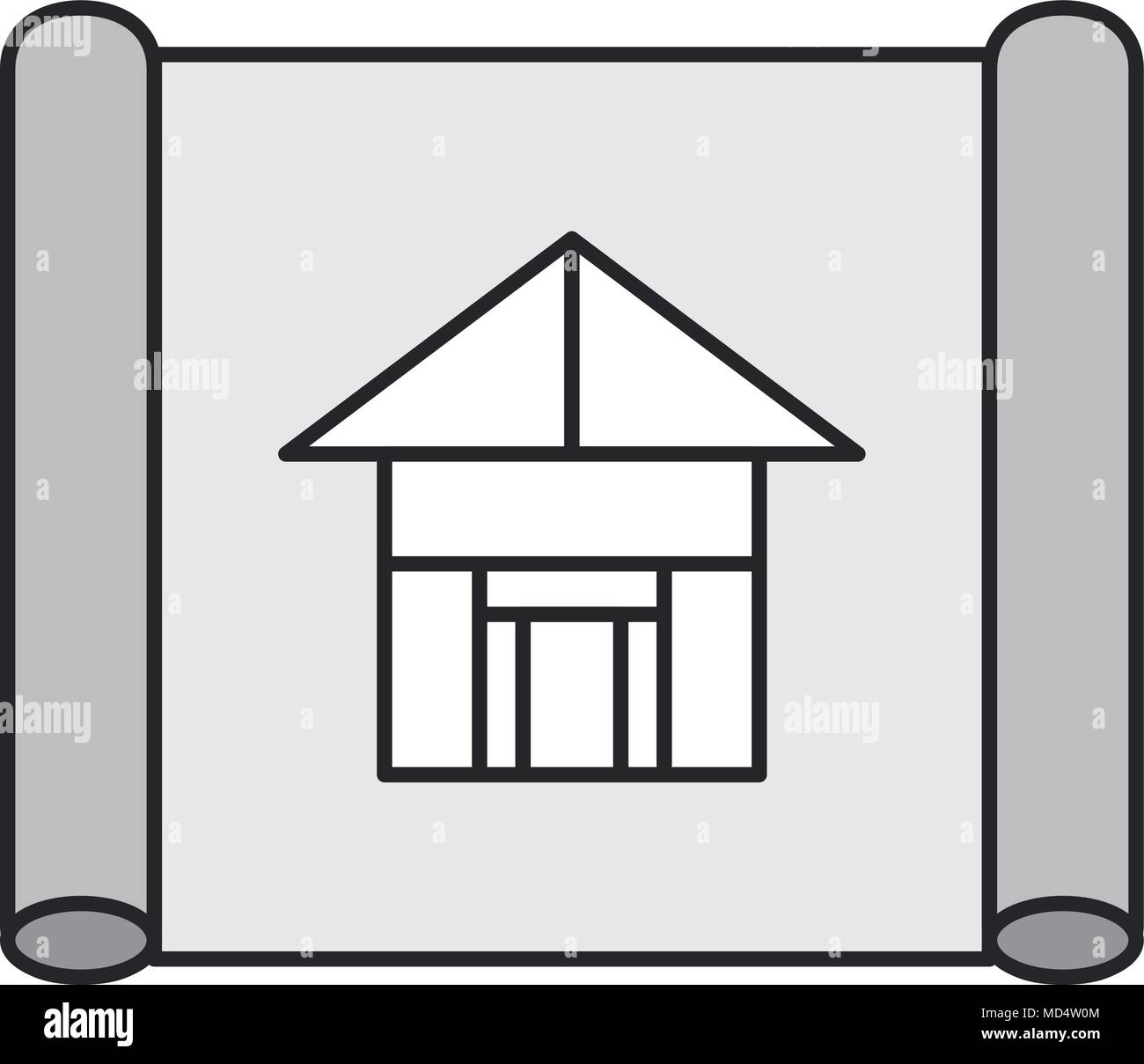 construction plane with house vector illustration design Stock Vector ...