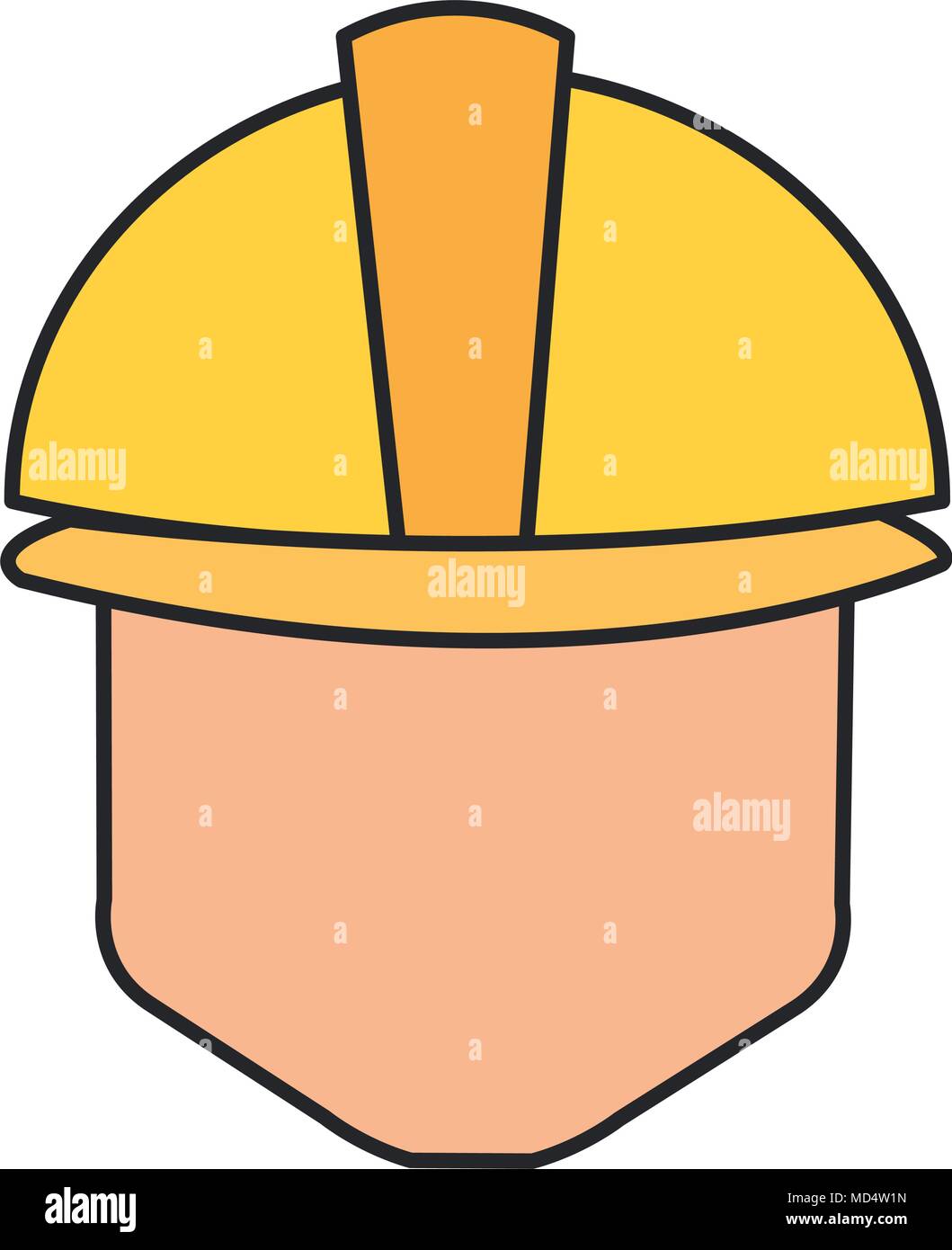 head worker with helmet avatar vector illustration design Stock Vector ...