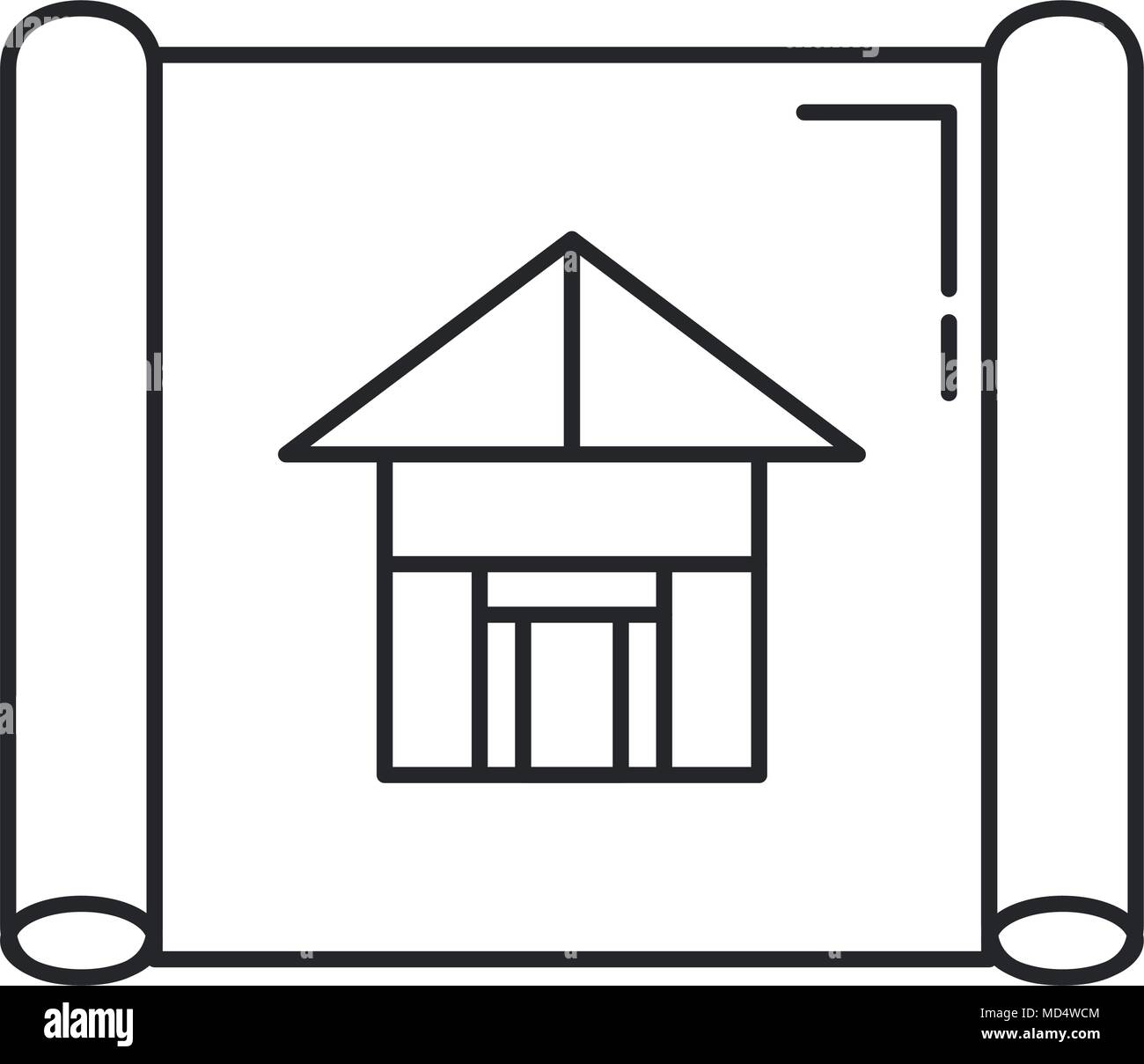 construction plane with house vector illustration design Stock Vector ...