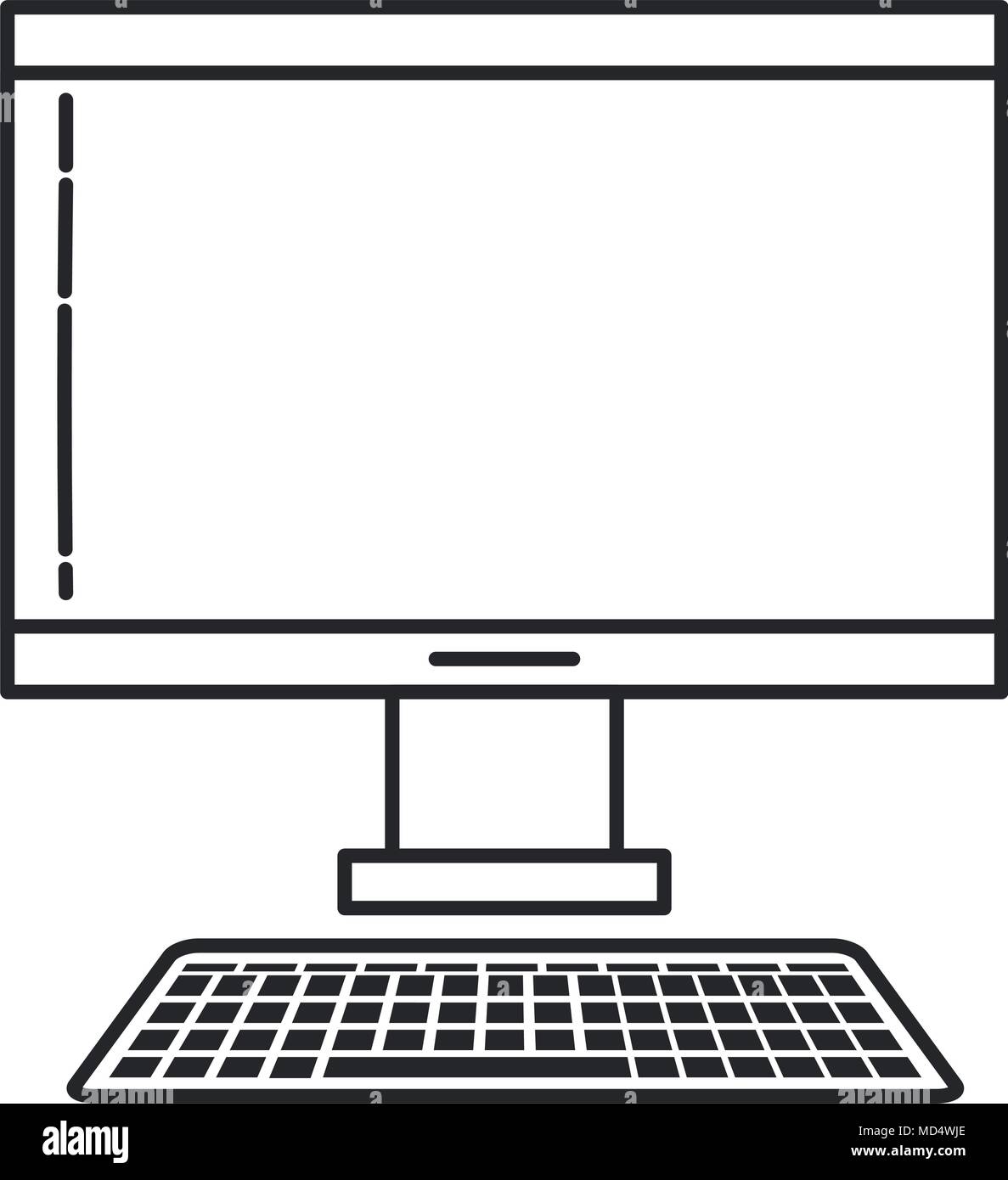 desktop computer isolated icon Stock Vector Image & Art - Alamy