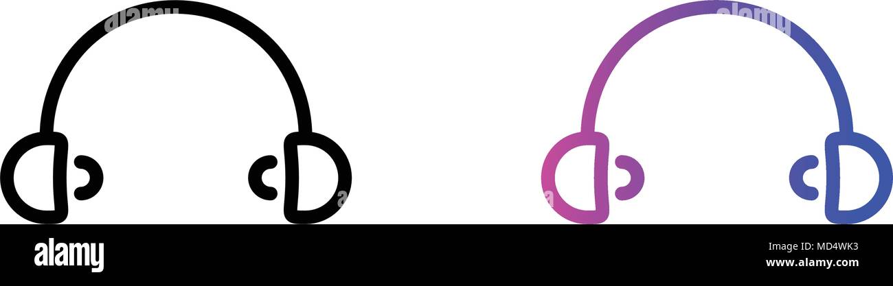 Vector headphones icon. gradient icon. vector illustration Stock Vector ...