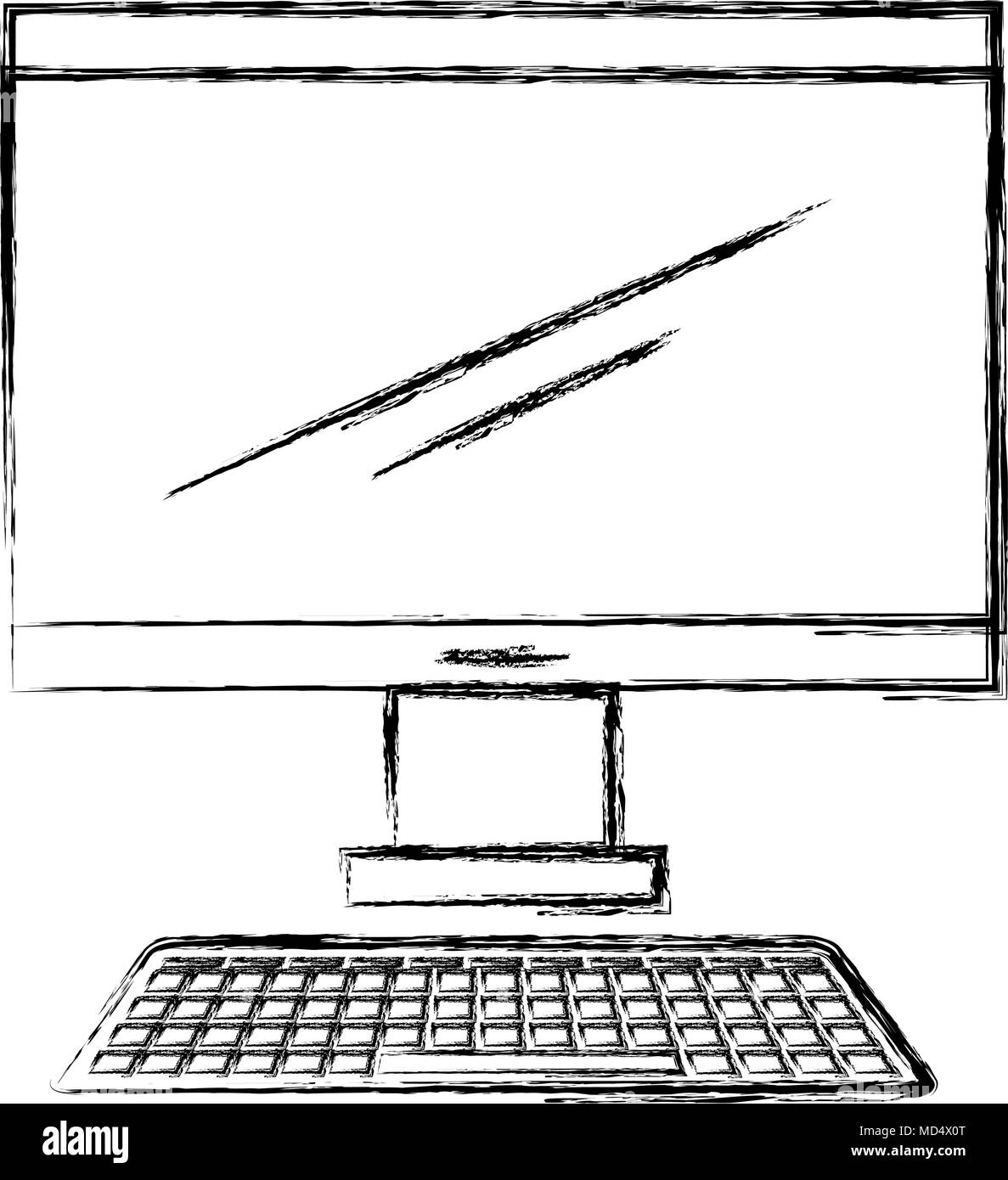 desktop computer isolated icon Stock Vector Image & Art - Alamy