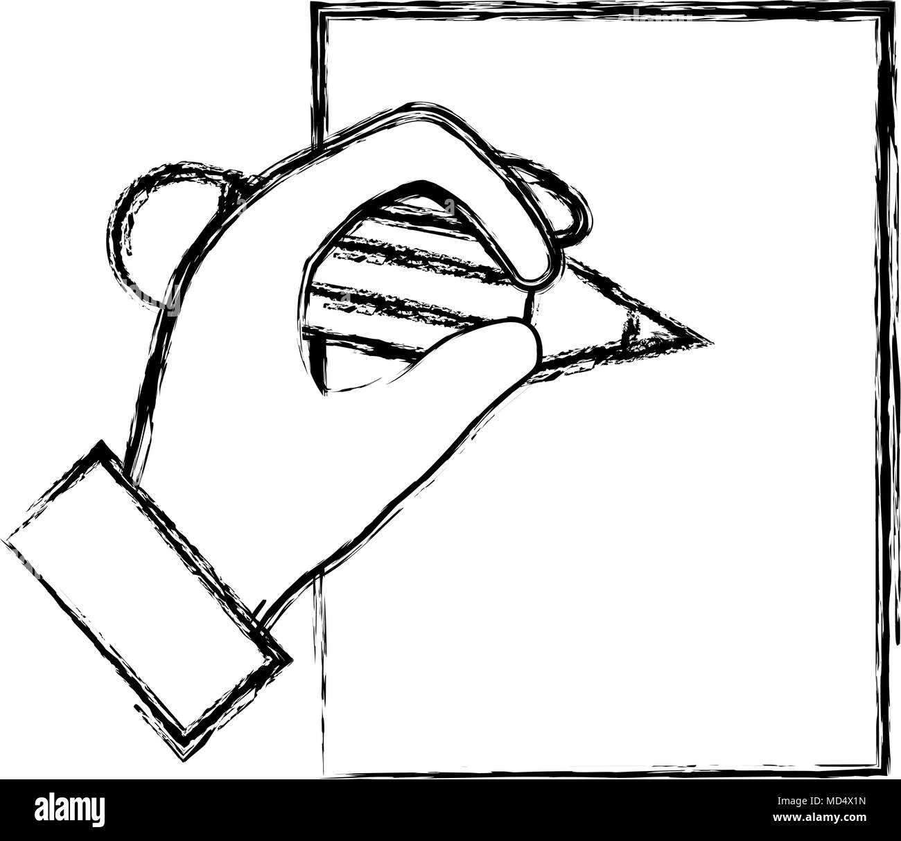 hand writing with pencil in paper Stock Vector Image & Art - Alamy