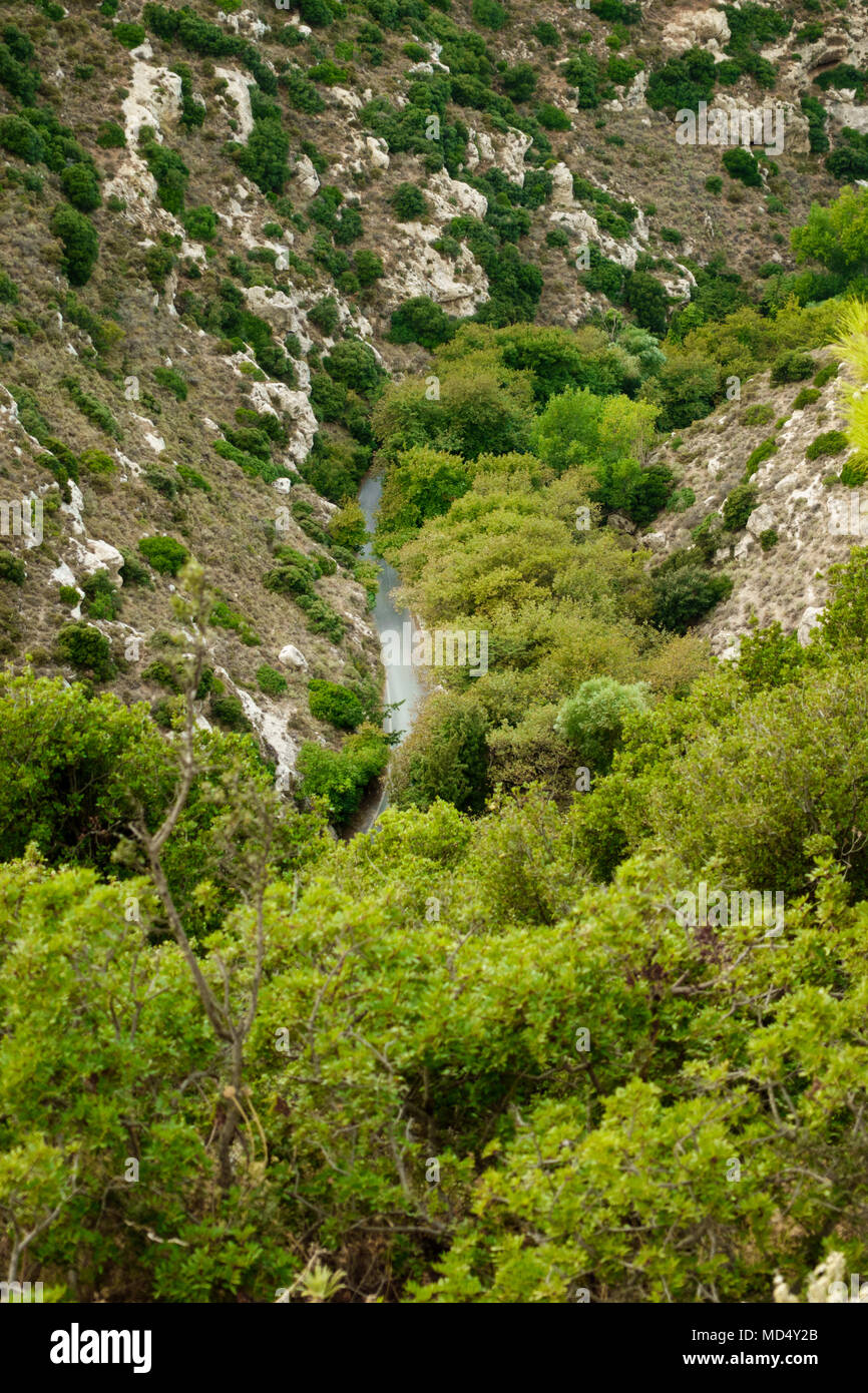 Aerial view of river in valley, Archanes, Crete, Greece Stock Photo - Alamy
