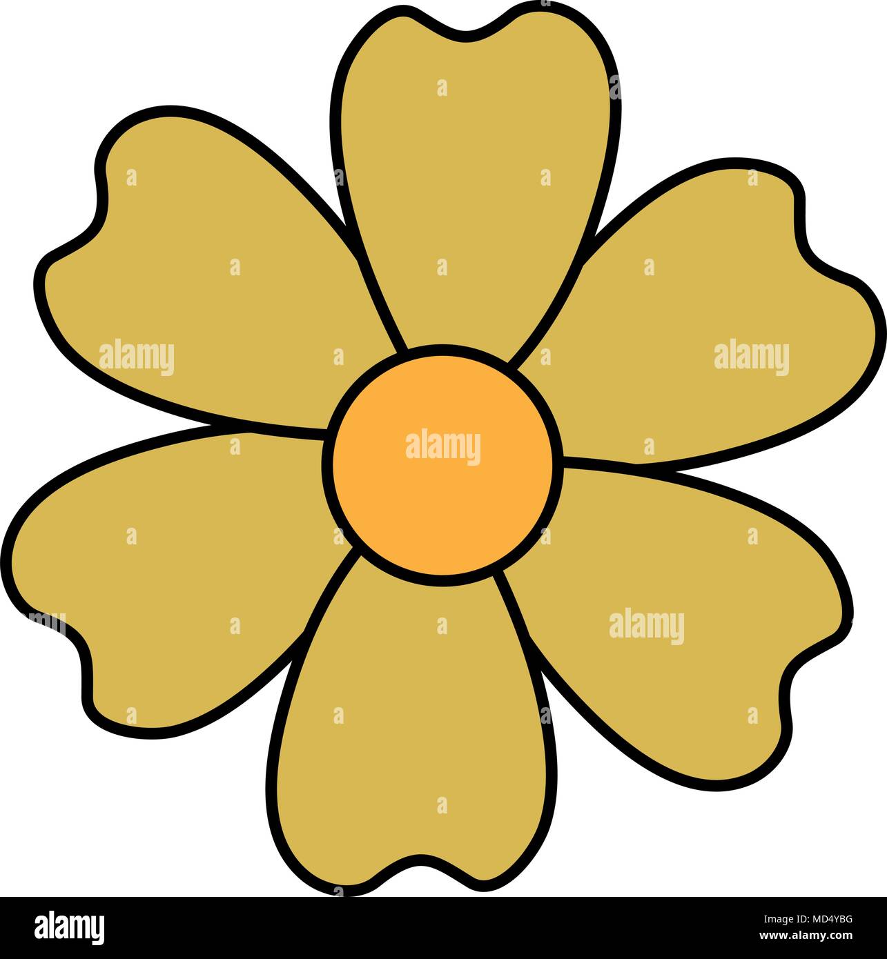 beautiful flower decorative icon Stock Vector Image & Art - Alamy