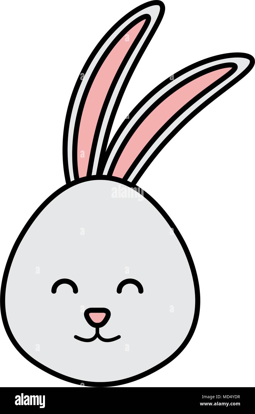 cute rabbit head character Stock Vector Image & Art - Alamy