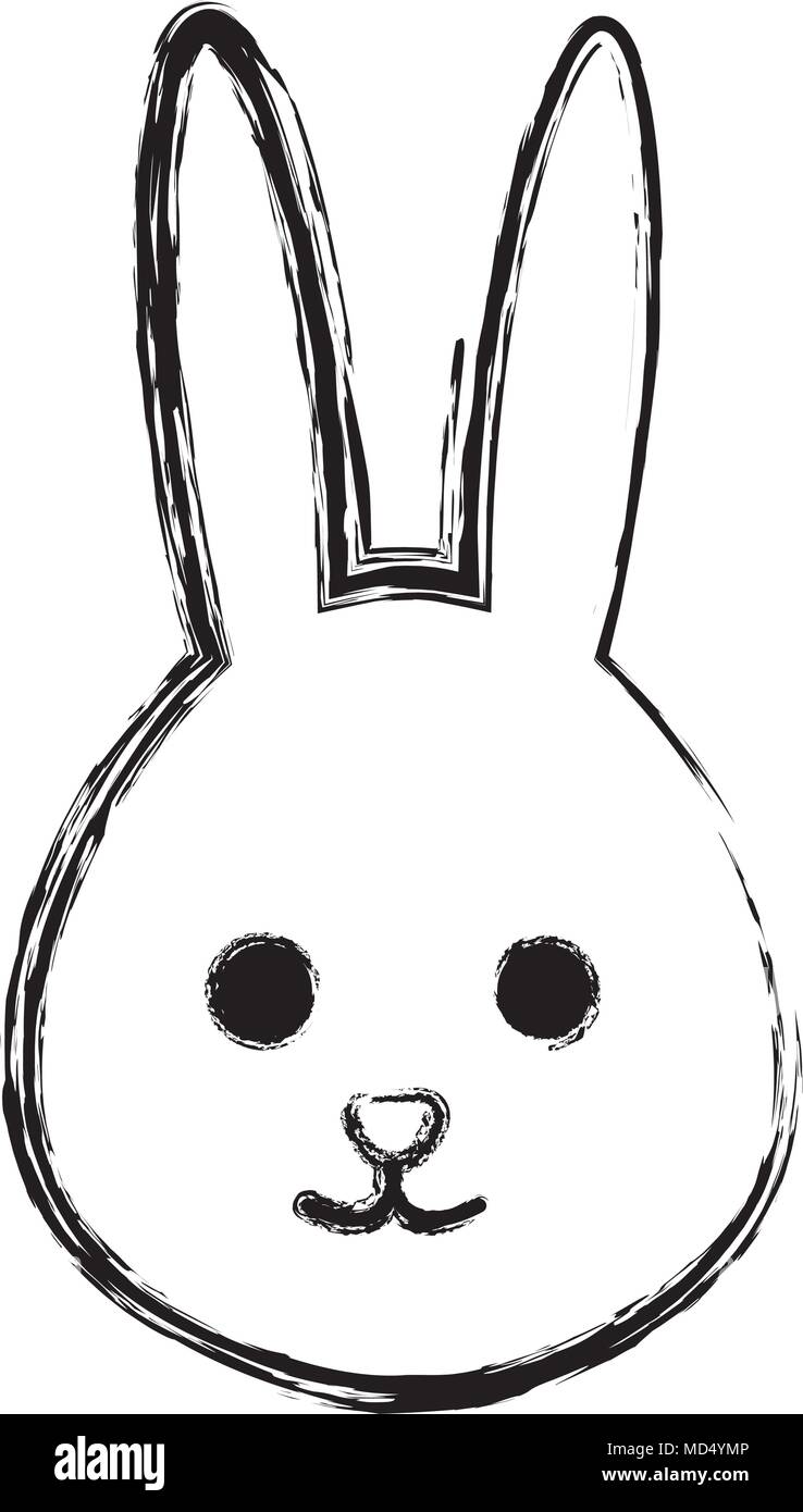 cute rabbit head character Stock Vector Image & Art - Alamy