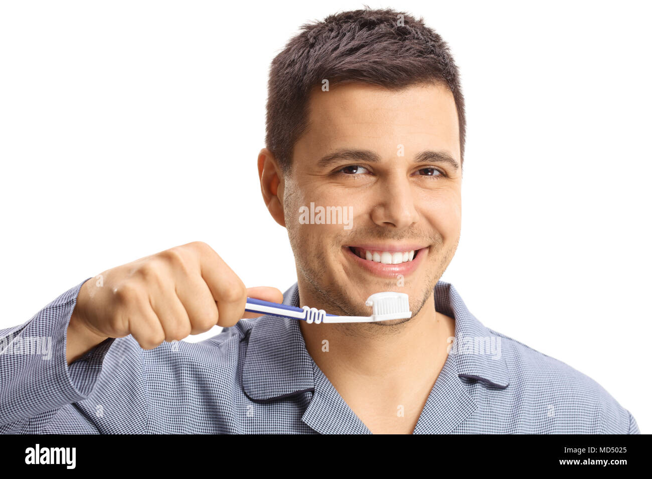 Holding up toothbrush hi-res stock photography and images - Alamy
