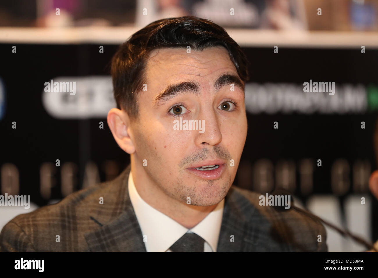 Jamie Conlan during a press conference at the Europa Hotel, Belfast ...