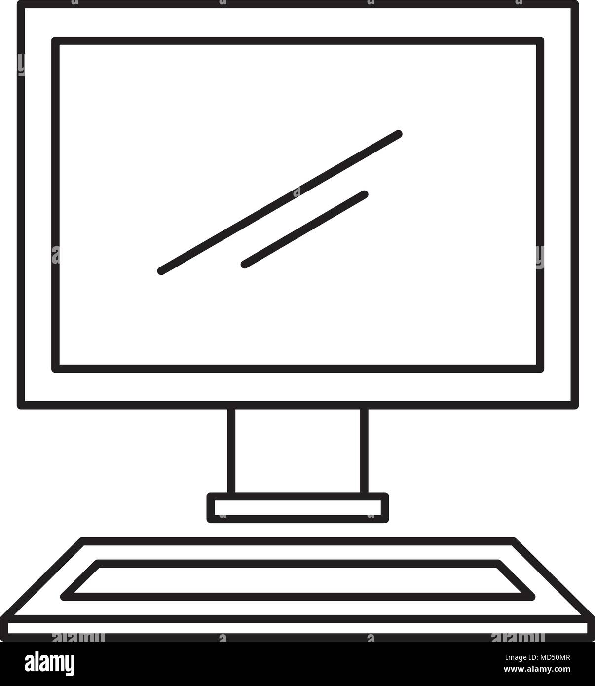 desktop computer isolated icon Stock Vector Image & Art - Alamy