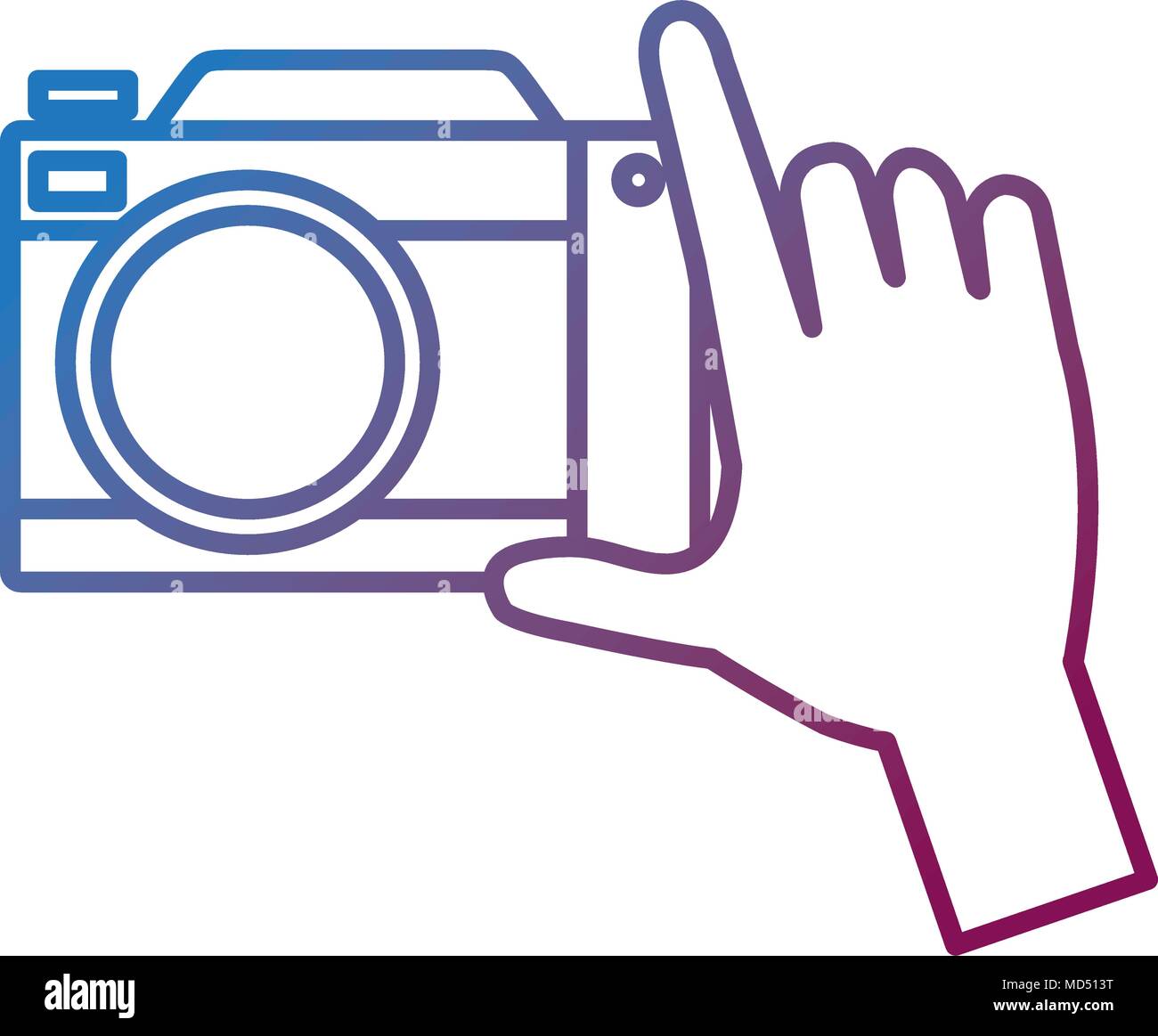 hand with photographic camera Stock Vector Image & Art - Alamy