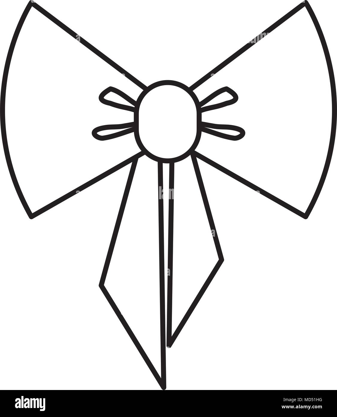 cute bow ribbon decorative Stock Vector Image & Art - Alamy