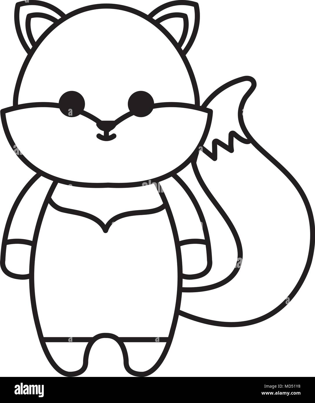 cute fox tender character Stock Vector Image & Art - Alamy