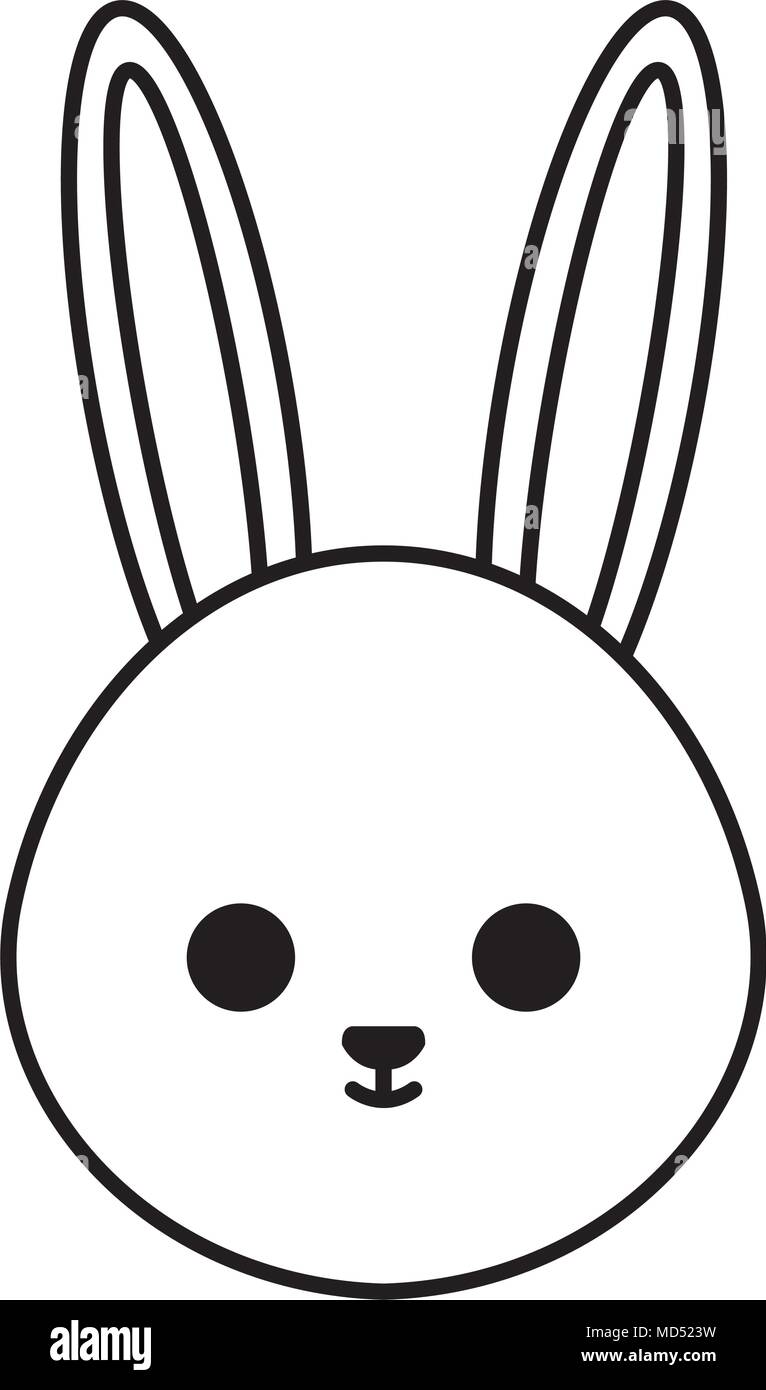 cute rabbit head character Stock Vector Image & Art - Alamy