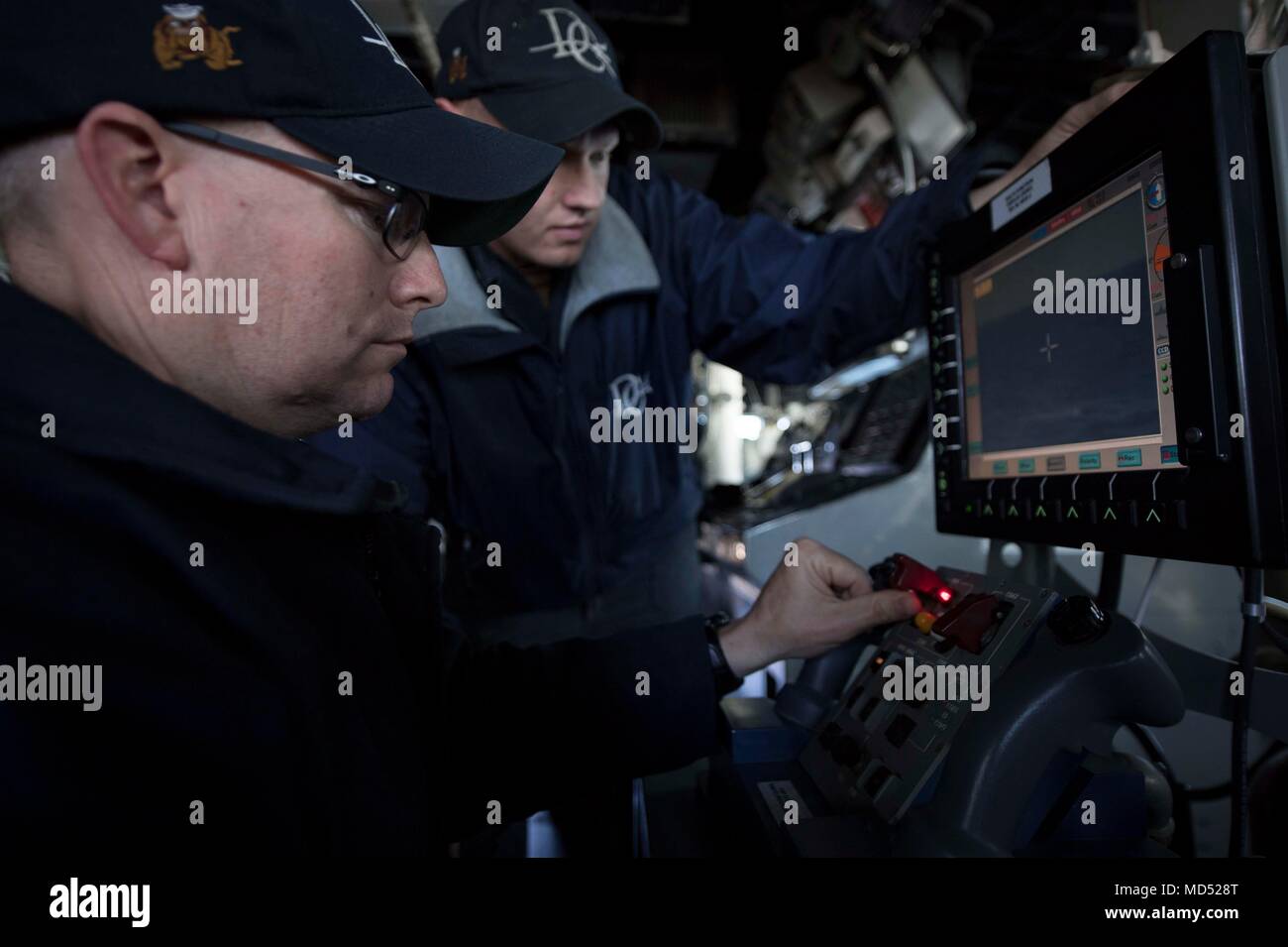 180318-N-KP948-027 MEDITERRANEAN SEA (March 18, 2018) Chief Fire ...