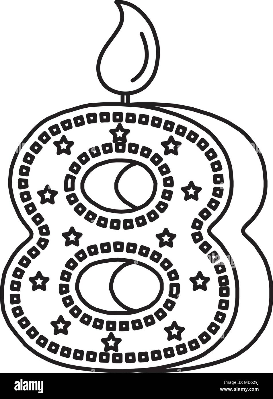 8 birthday candle Stock Vector Images - Alamy