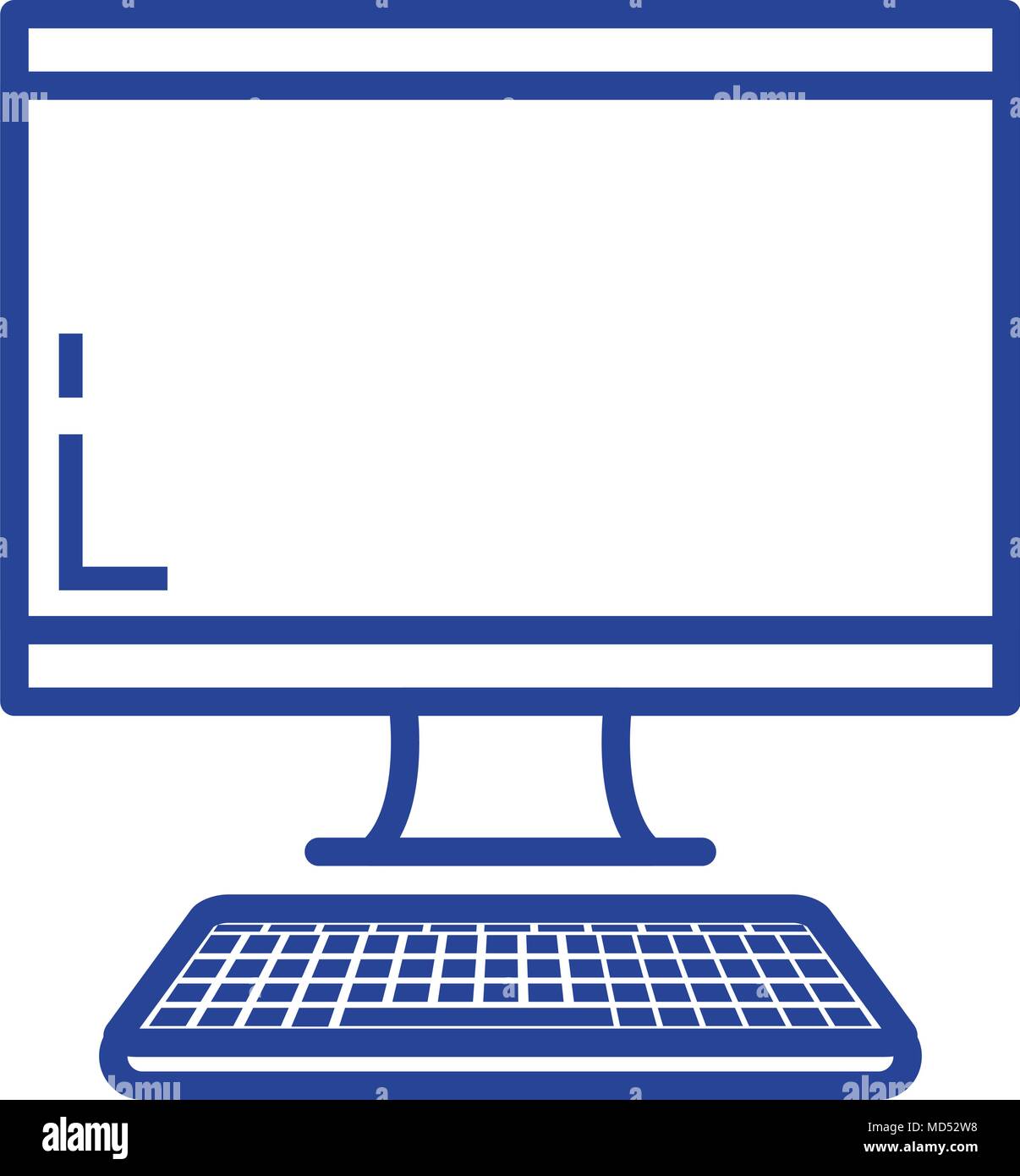 desktop computer isolated icon Stock Vector Image & Art - Alamy
