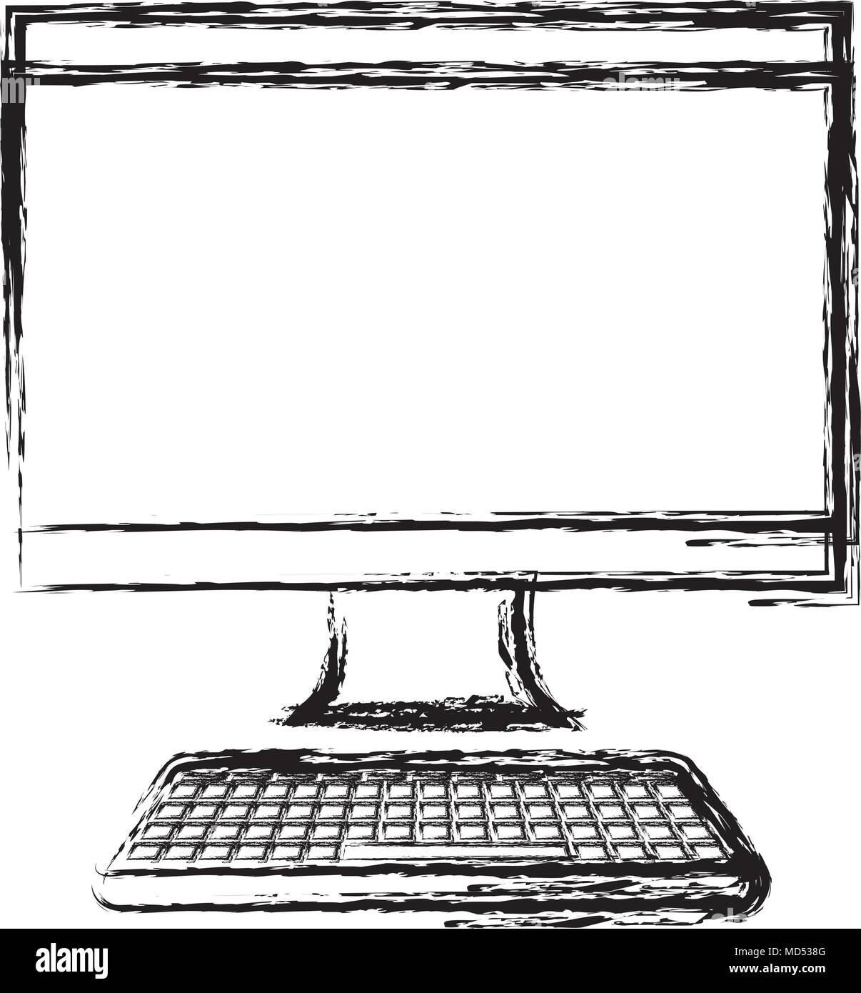 desktop computer isolated icon Stock Vector Image & Art - Alamy