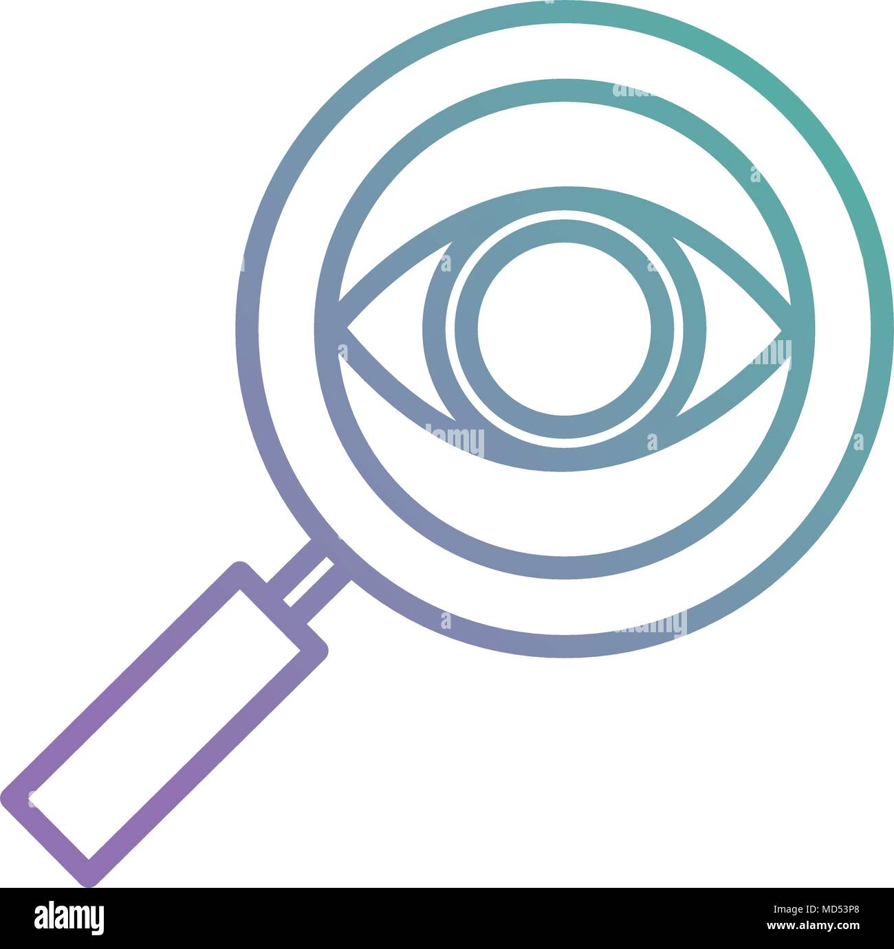 magnifying glass with human eye Stock Vector Image & Art - Alamy