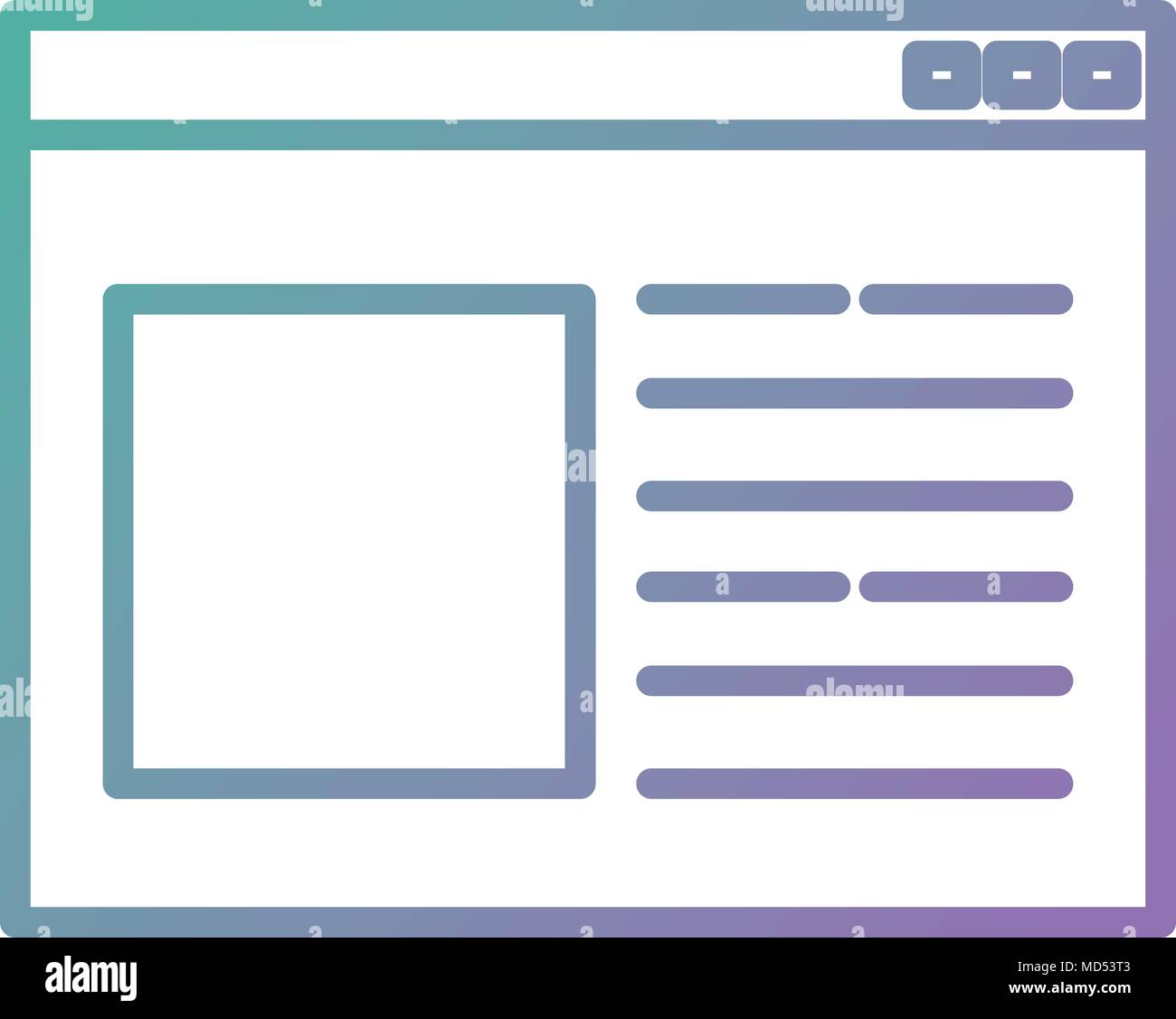 template webpage isolated icon Stock Vector Image & Art - Alamy