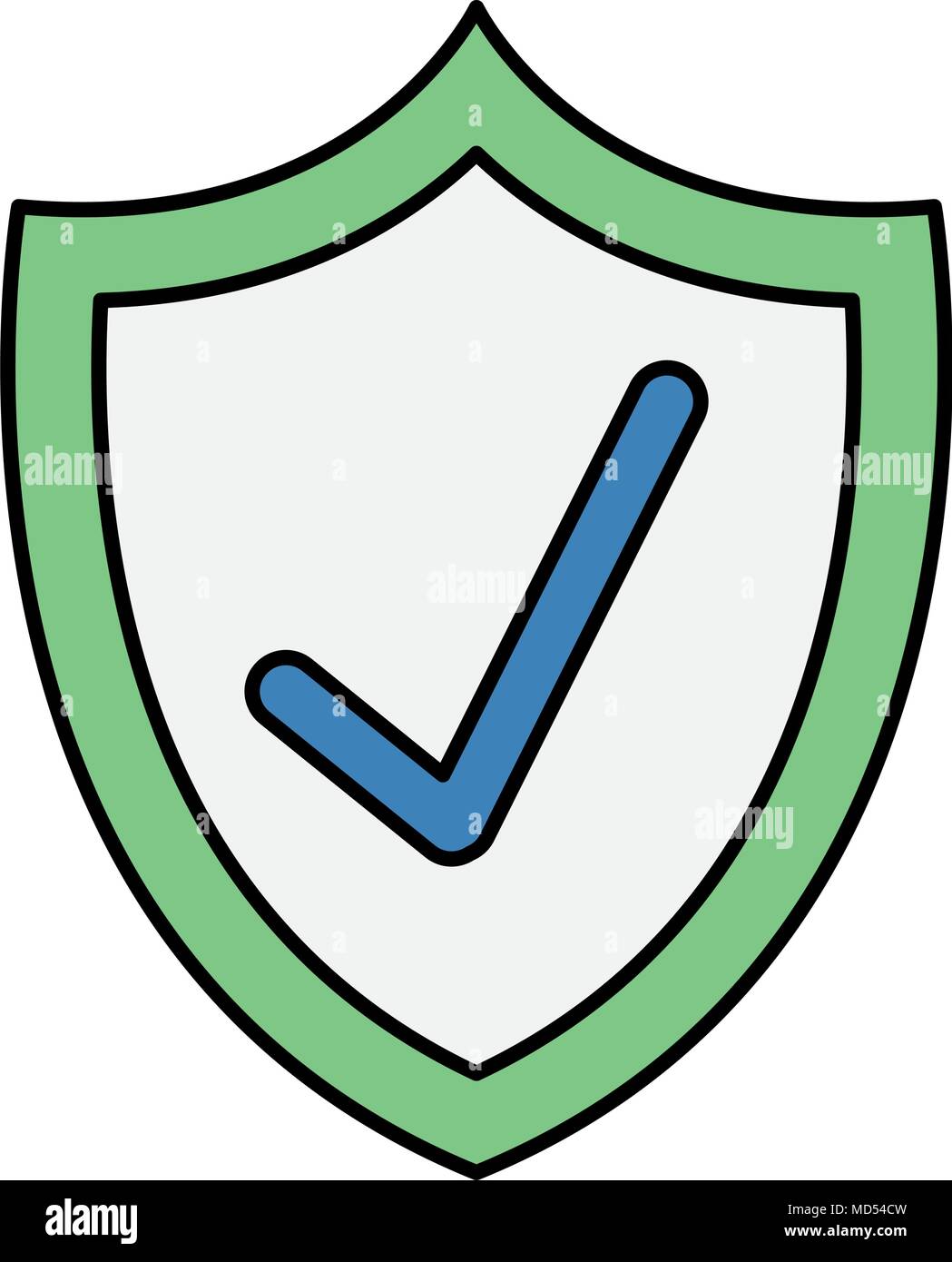 shield with ok symbol Stock Vector Image & Art - Alamy