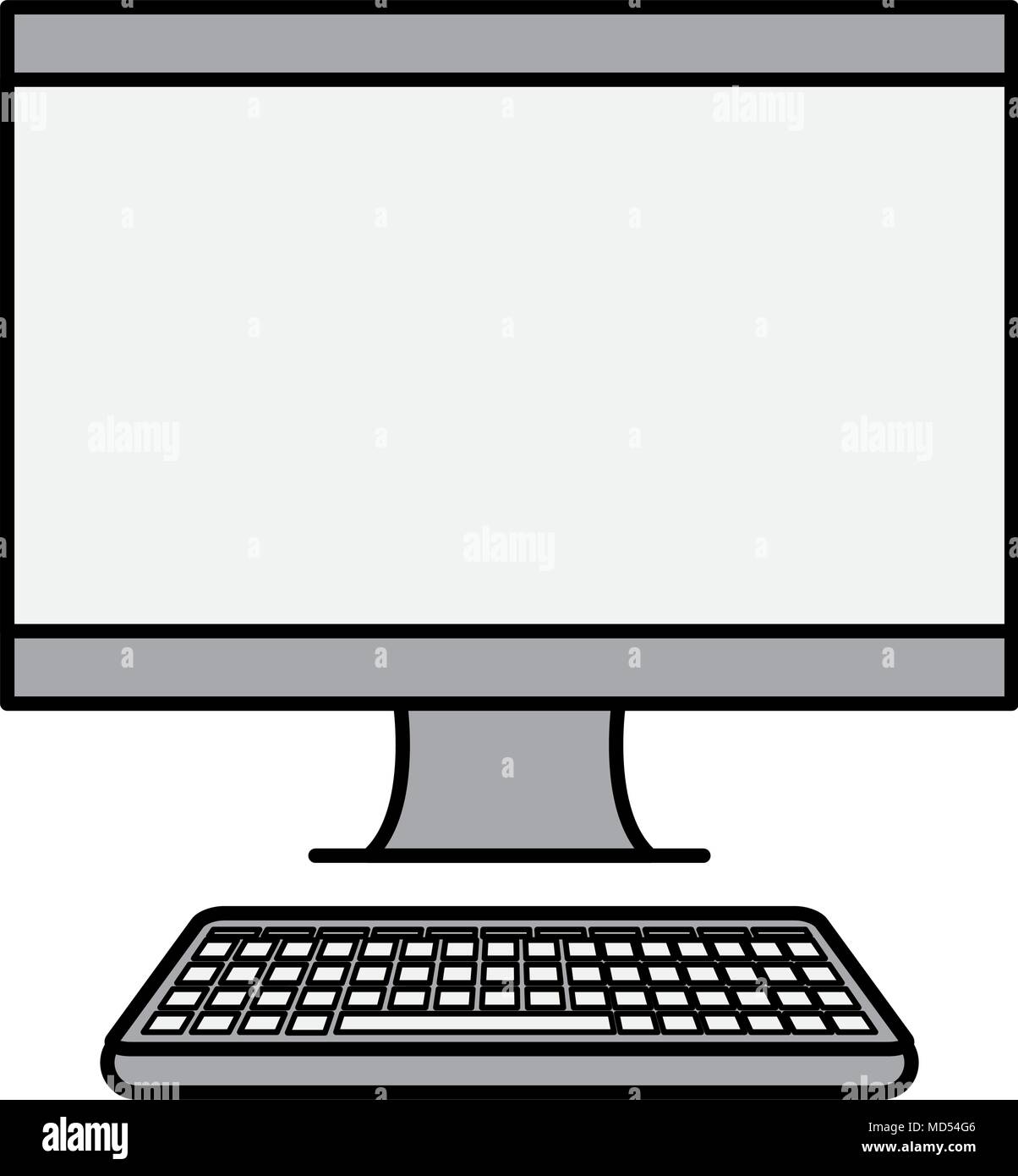 desktop computer isolated icon Stock Vector Image & Art - Alamy