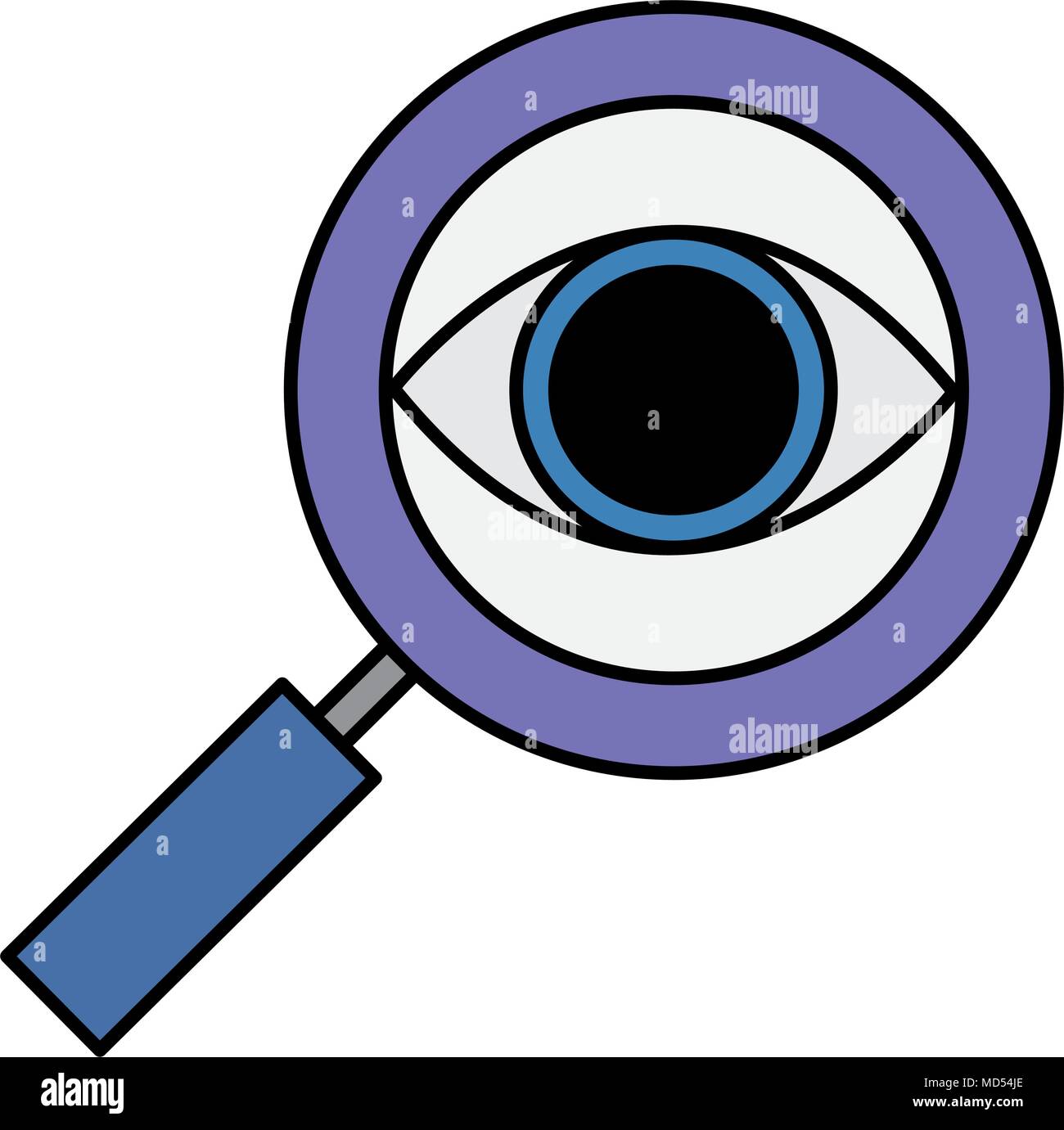 magnifying glass with human eye Stock Vector Image & Art - Alamy