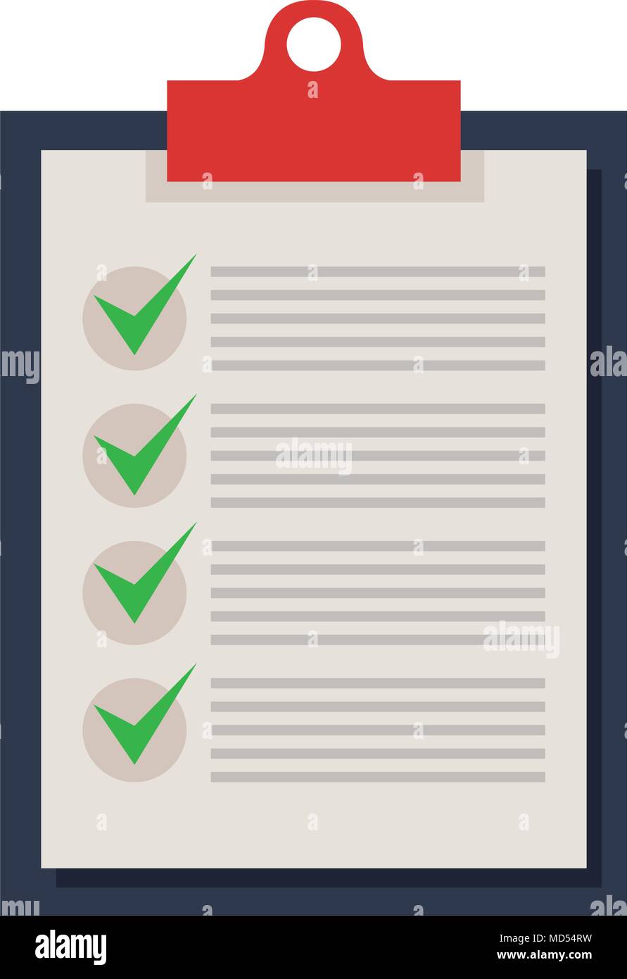 clipboard checklist isolated icon Stock Vector Image & Art - Alamy