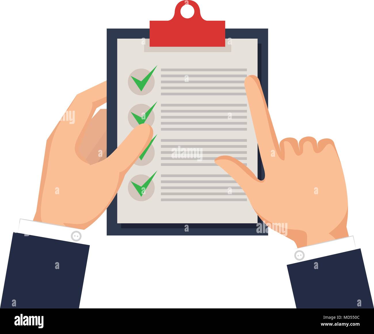 hand with clipboard checklist Stock Vector Image & Art - Alamy