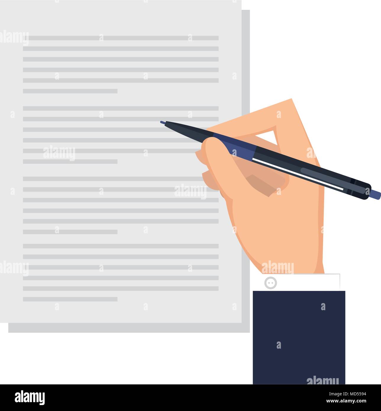 hand writing with pencil in paper Stock Vector Image & Art - Alamy