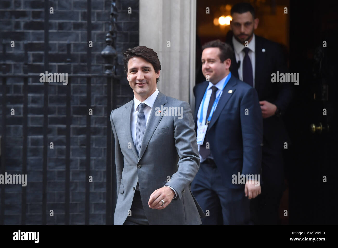 Canadian Prime Minister Justin Trudeau, leaves Downing Street, London ...