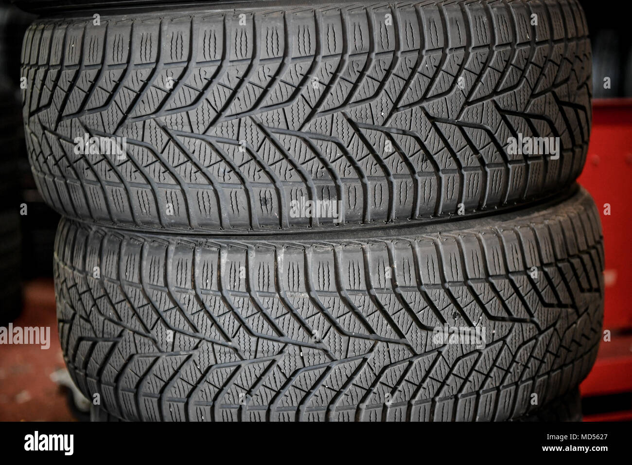 Close up detail of car tyres Stock Photo - Alamy