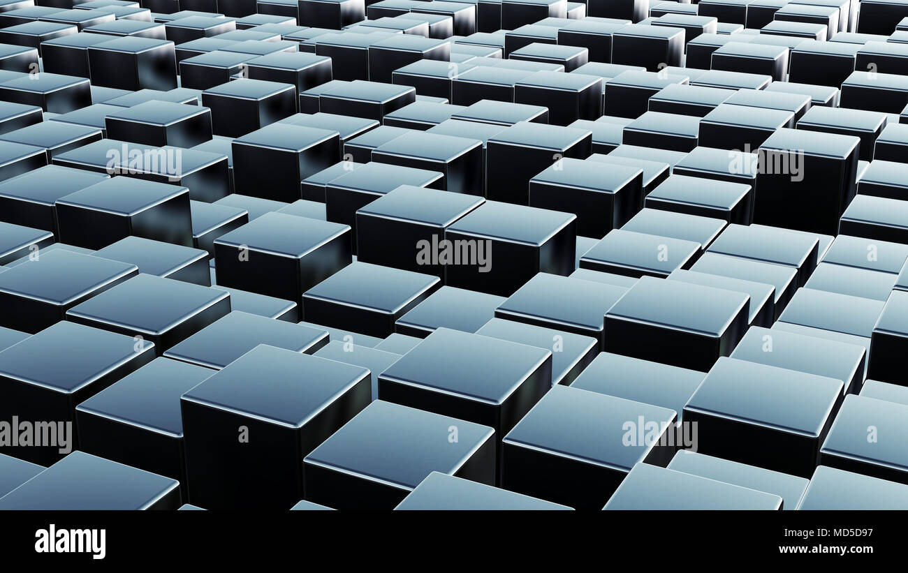 Cubes array in repeating pattern, abstract 3d rendering illustration of ...