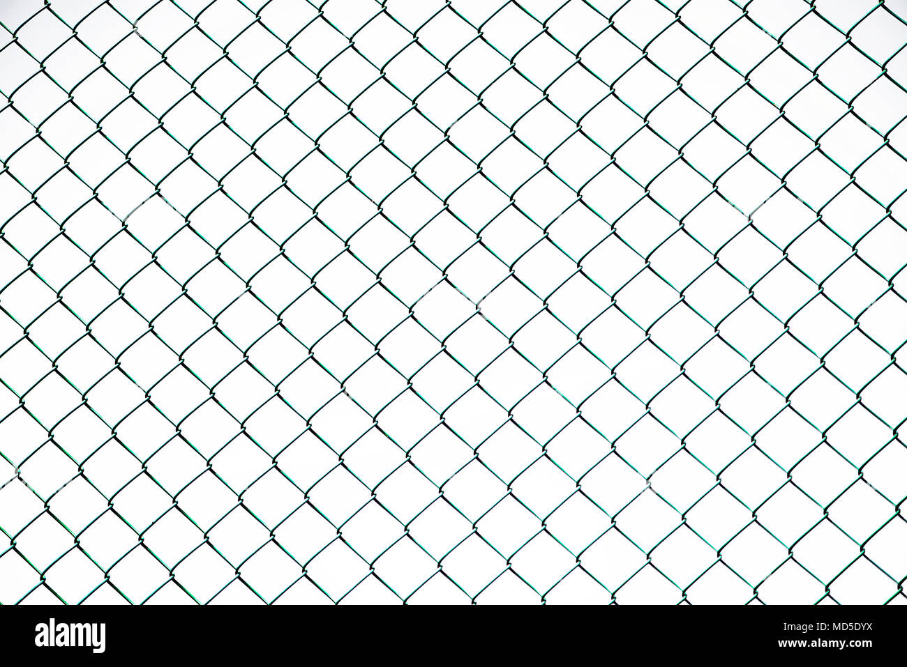 Chain Link Fence with White Background Stock Photo - Alamy