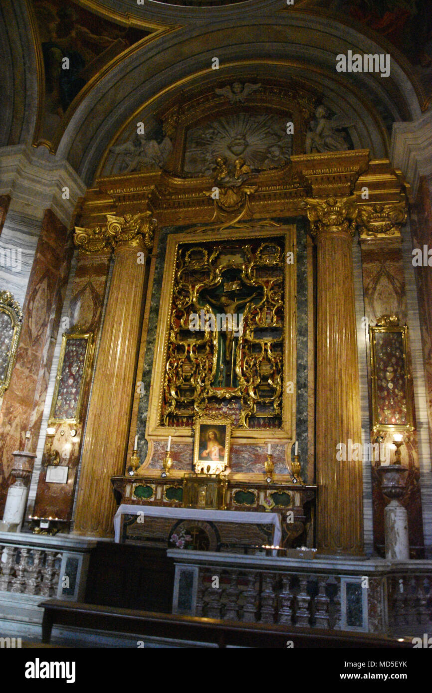 One of many side chapels within the Church of St. Ignatius of Loyola ...